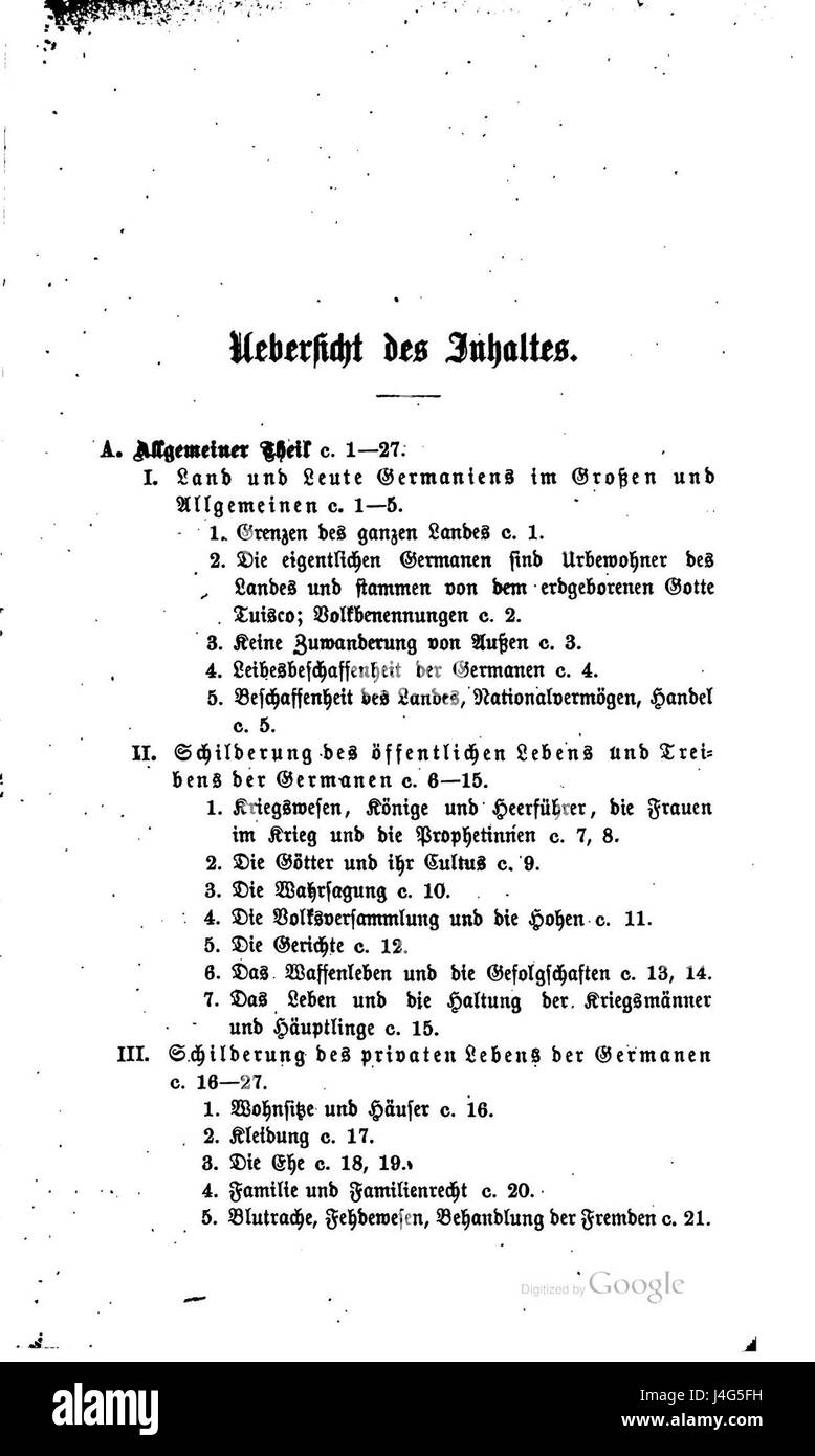 A reference to Tacitus' 'Germania,' a historical text detailing the ...