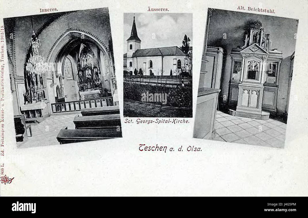 Vintage teschen map hi-res stock photography and images - Alamy