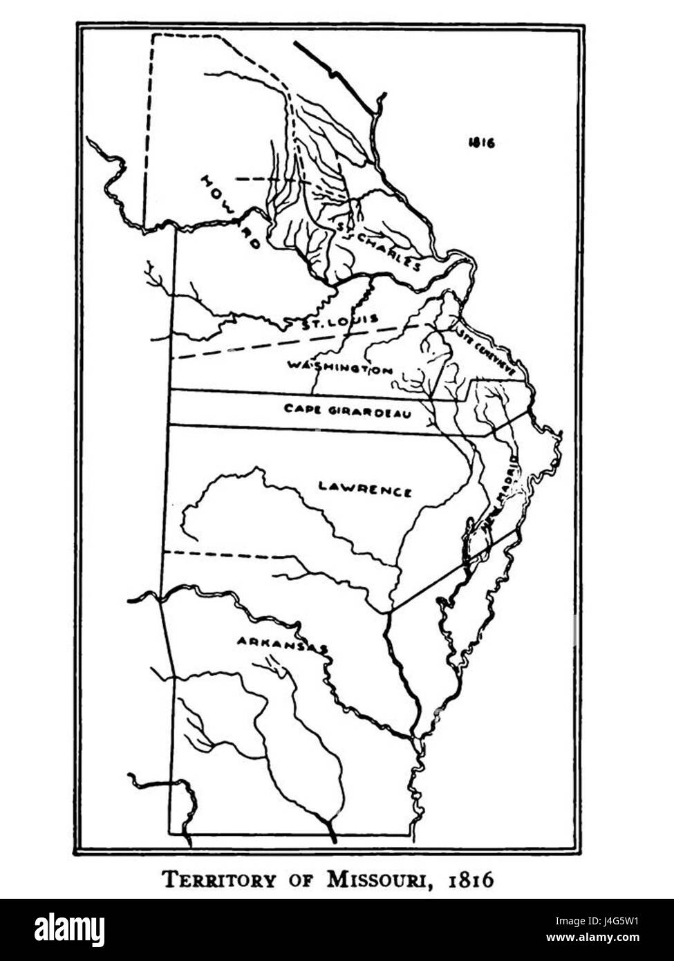 Political map of missouri Black and White Stock Photos & Images - Alamy