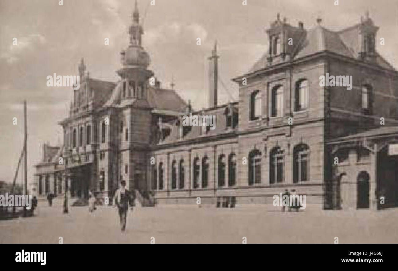 Station Delft 1900 refers to the historic railway station in Delft, Netherlands, around the year ...