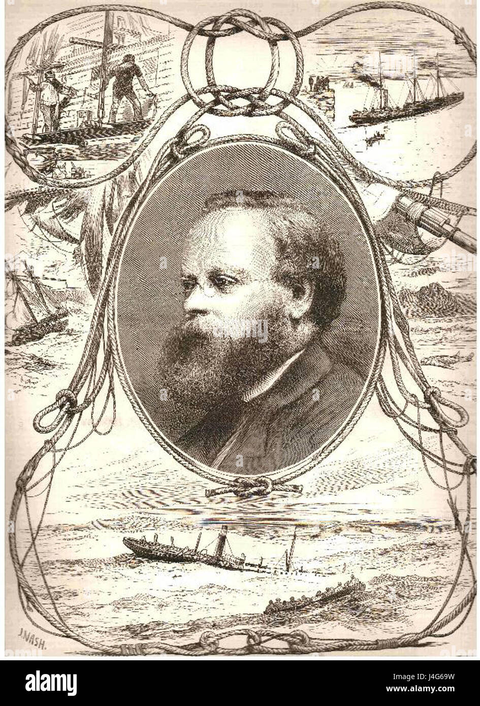 Samuel Plimsoll, a 19th-century English politician and social reformer ...