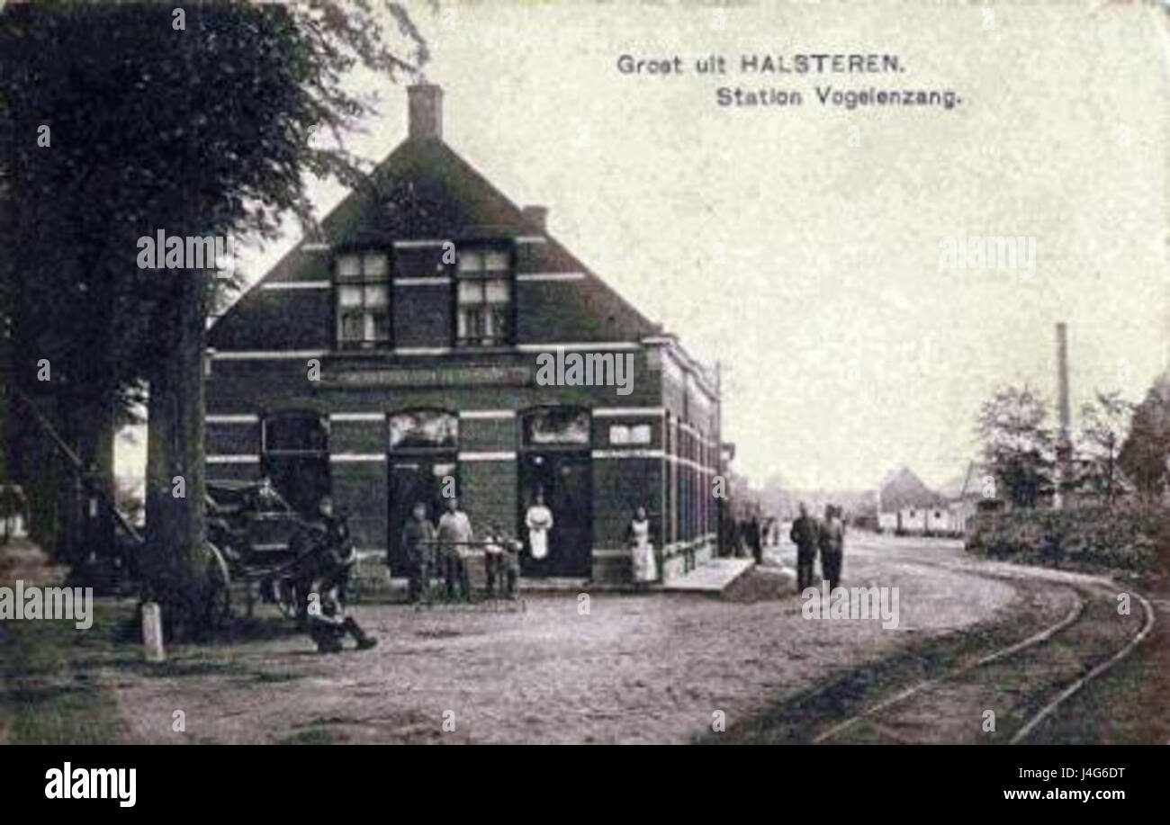 The Station Vogelenzang, circa 1910, represents a key railway station ...