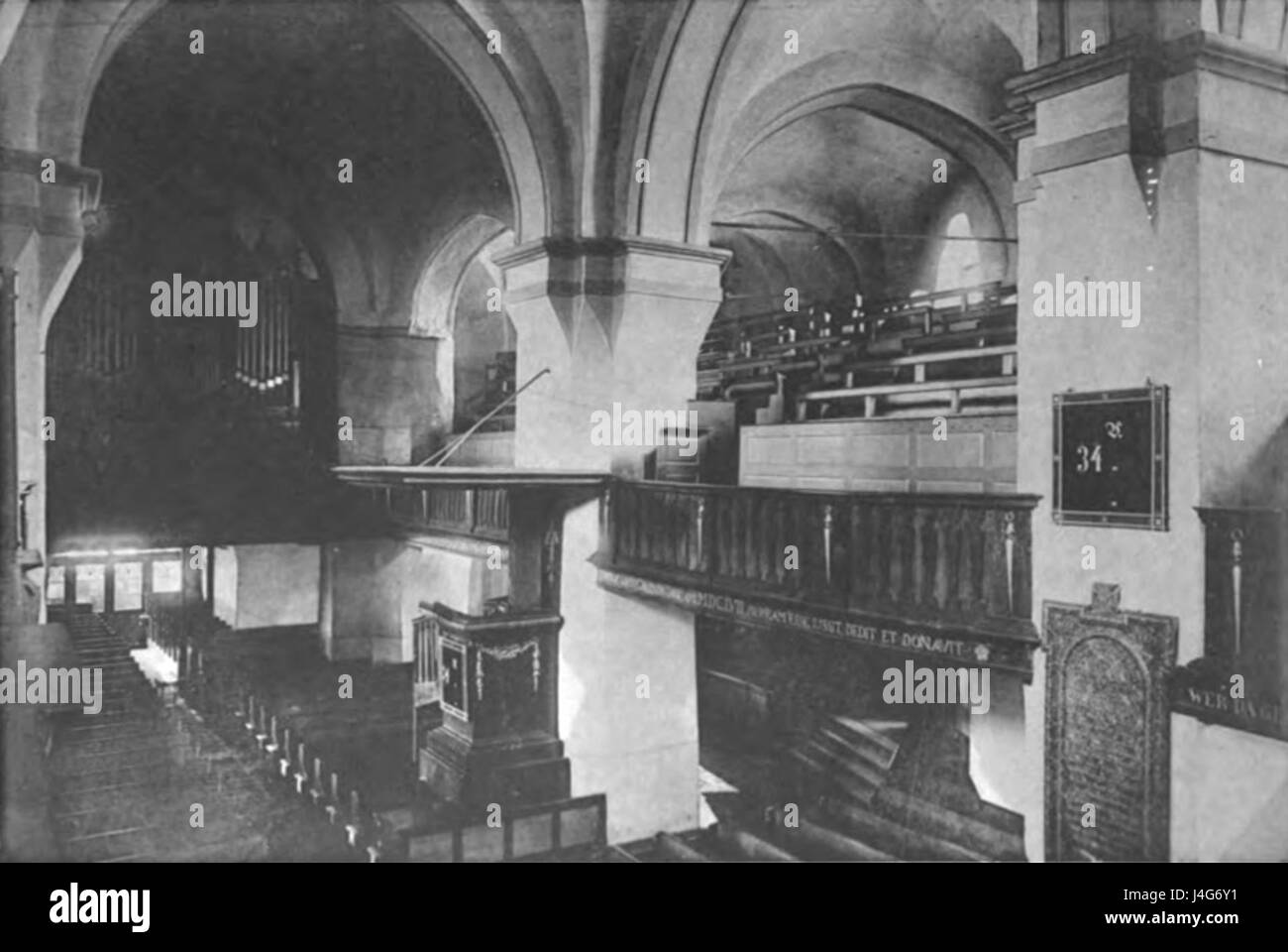 The interior of the Nikolaikirche in Leipzig, photographed by Ludorff ...