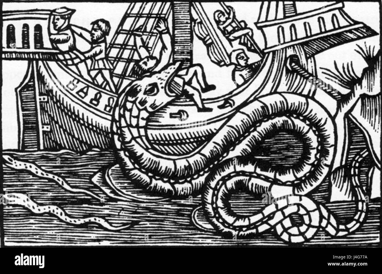 Sea serpent illustration hi-res stock photography and images - Alamy