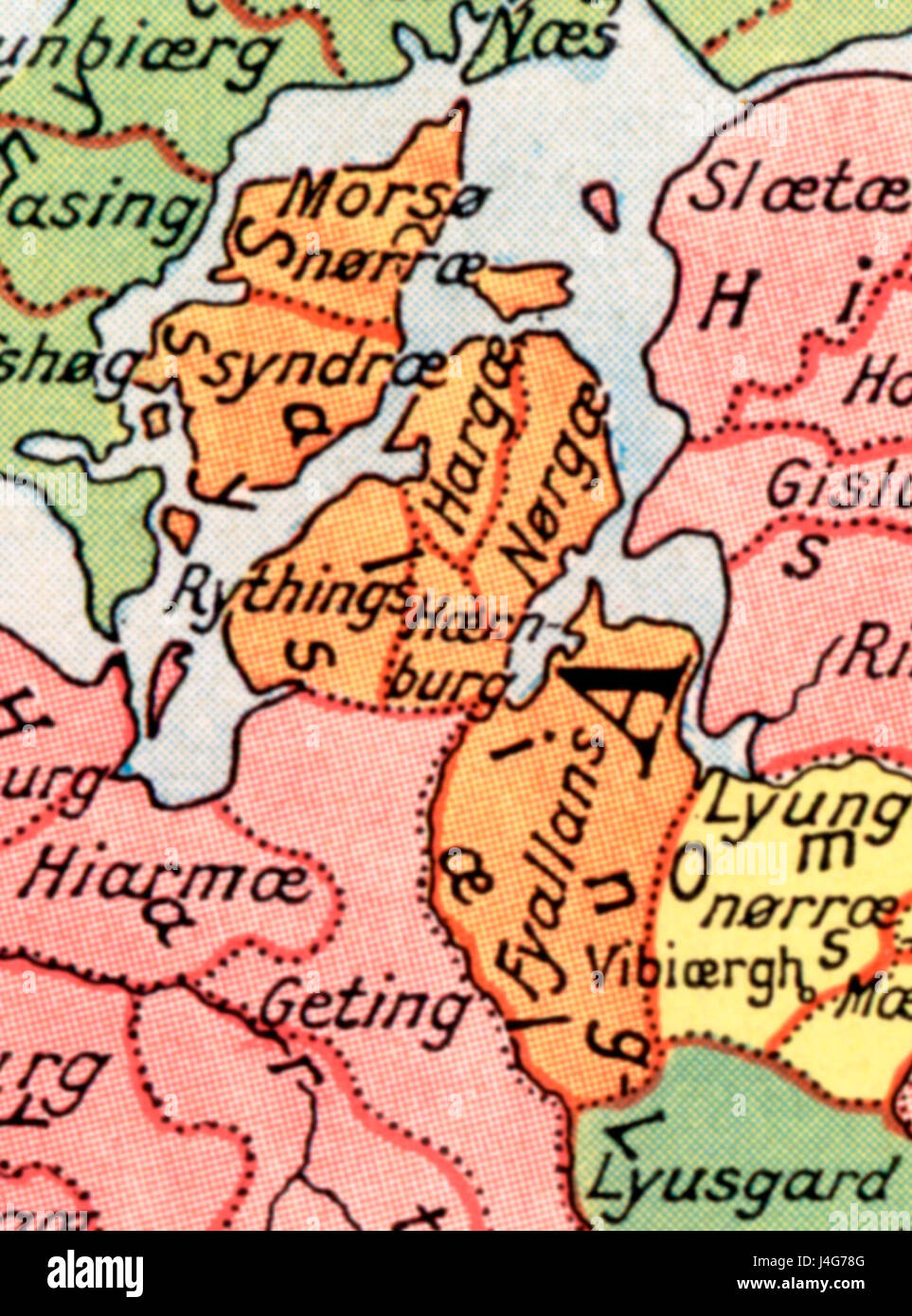 Sallingsyssel of denmark in medieval times (cropped Stock Photo - Alamy