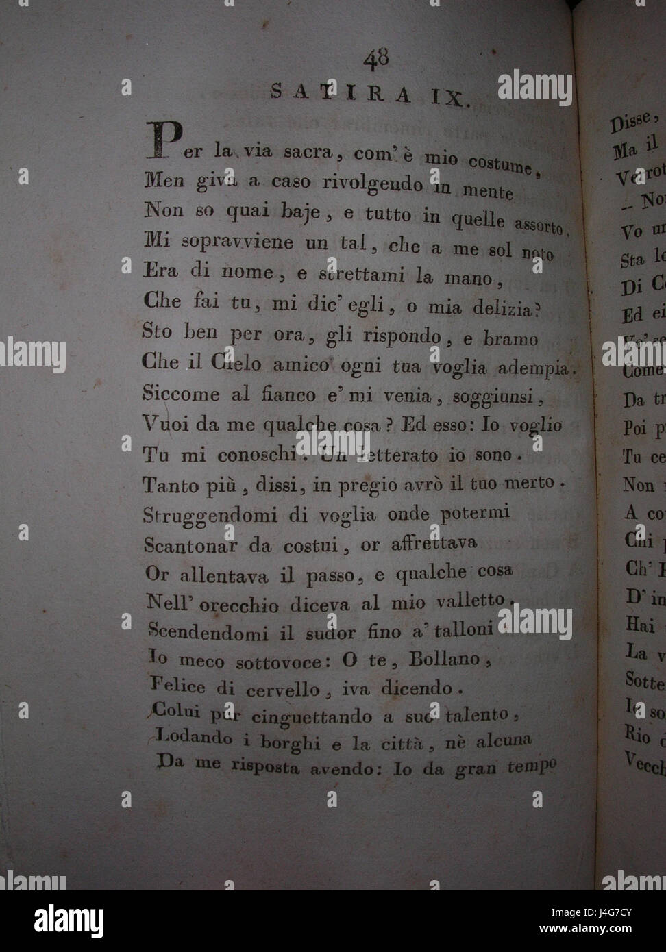 This reference to 'Satire (Orazio) pag. 48' suggests a work by the ...