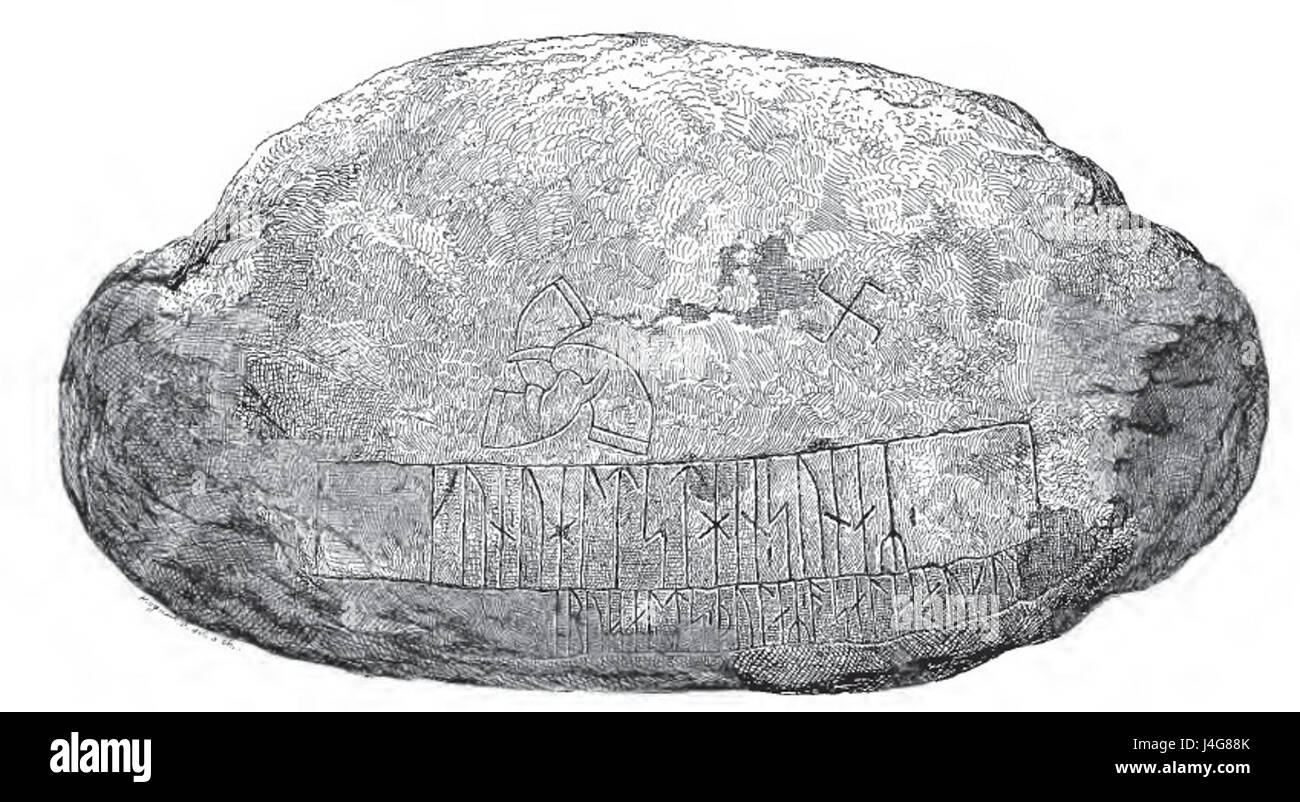 The Snoldelev stone is a runestone located in Denmark, featuring Viking ...