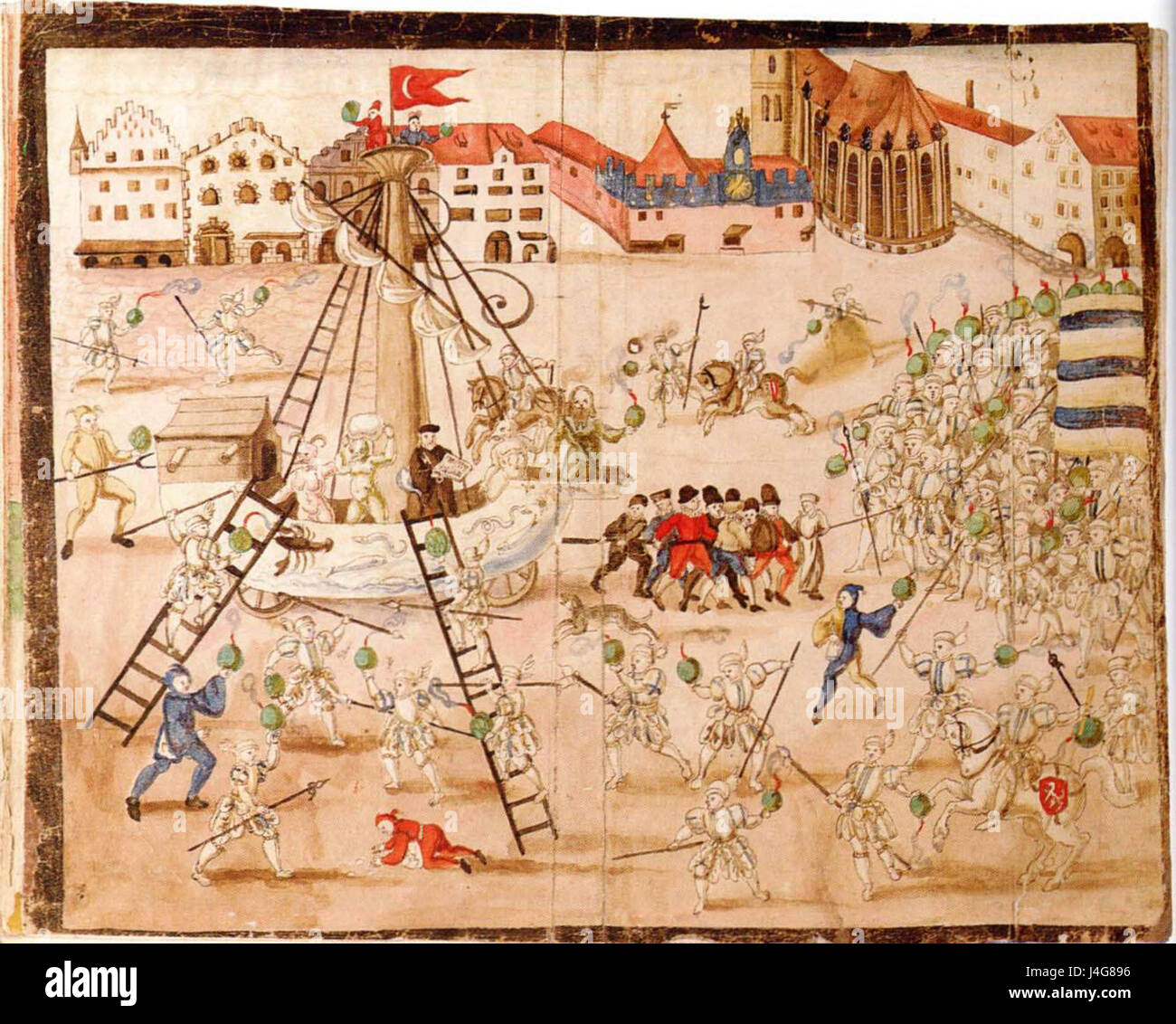 The Schembartbuch is a medieval manuscript from Hamburg, detailing ...