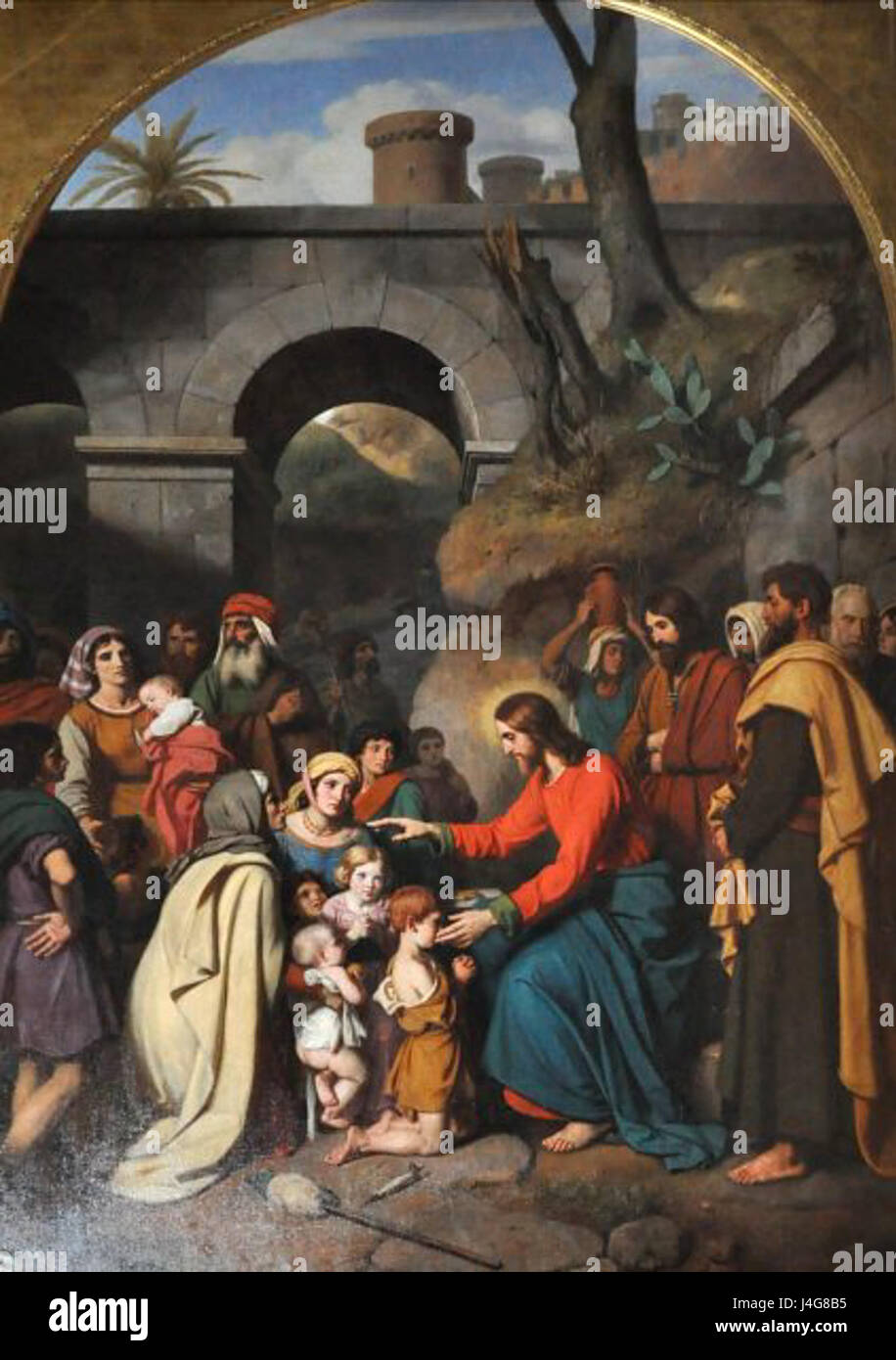 Schnetz Christ et les enfants Stock Photo - Alamy