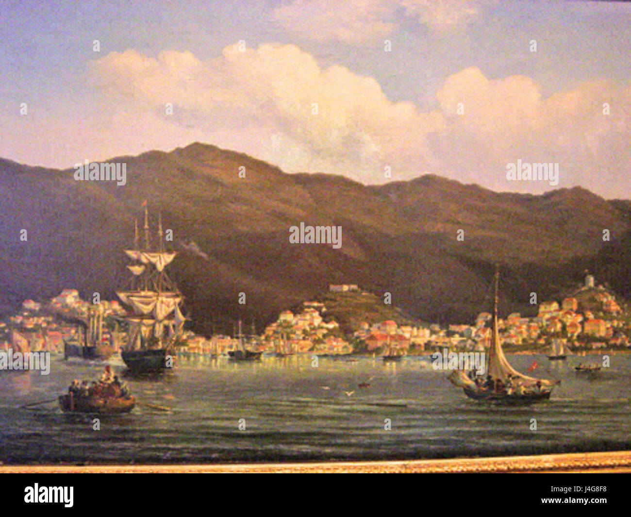 St. Thomas Harbor, depicted in this 1850 image, showcases the harbor's ...
