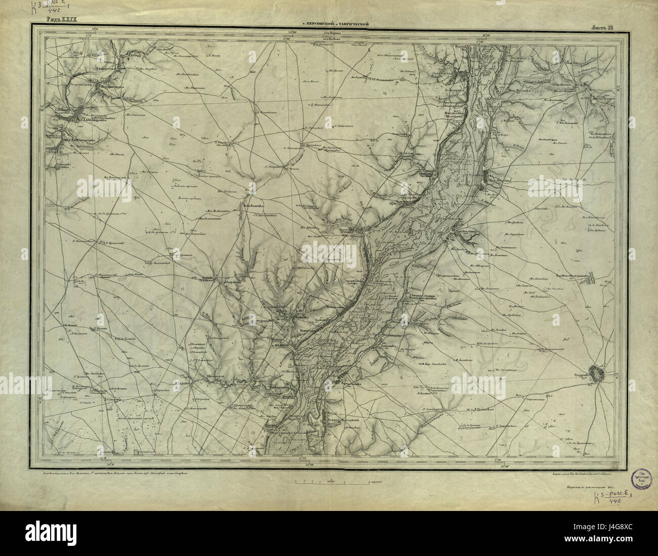 Shubert map R29L12 Stock Photo - Alamy