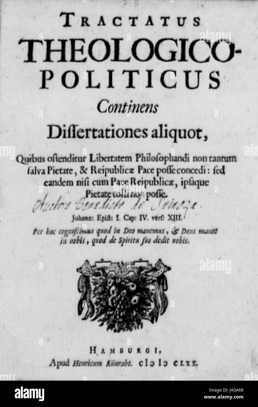 The 'Tractatus Theologico-Politicus' by Baruch Spinoza is a ...