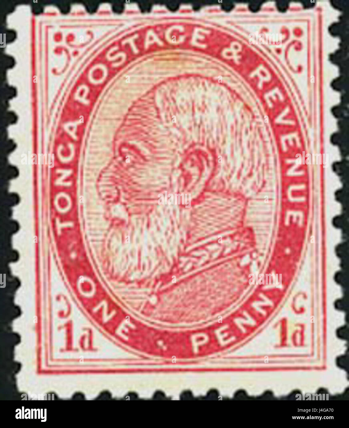 The 1886 1d stamp from Tonga is a significant philatelic item ...