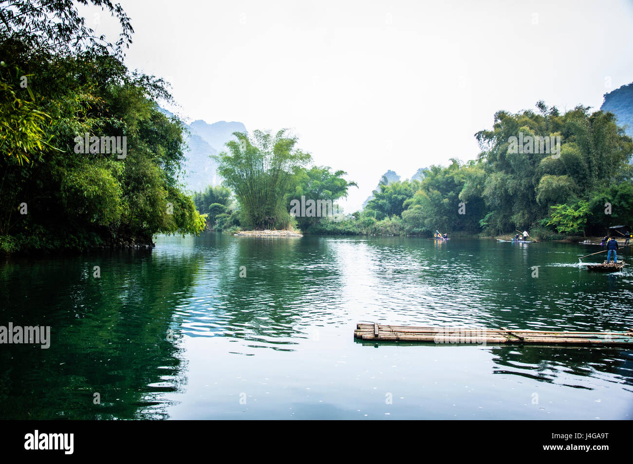 Beautiful river and mountains scenery Stock Photo - Alamy