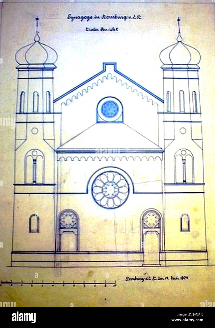 Architectural drawing of Syna of Bad Homburg, showcasing design details ...