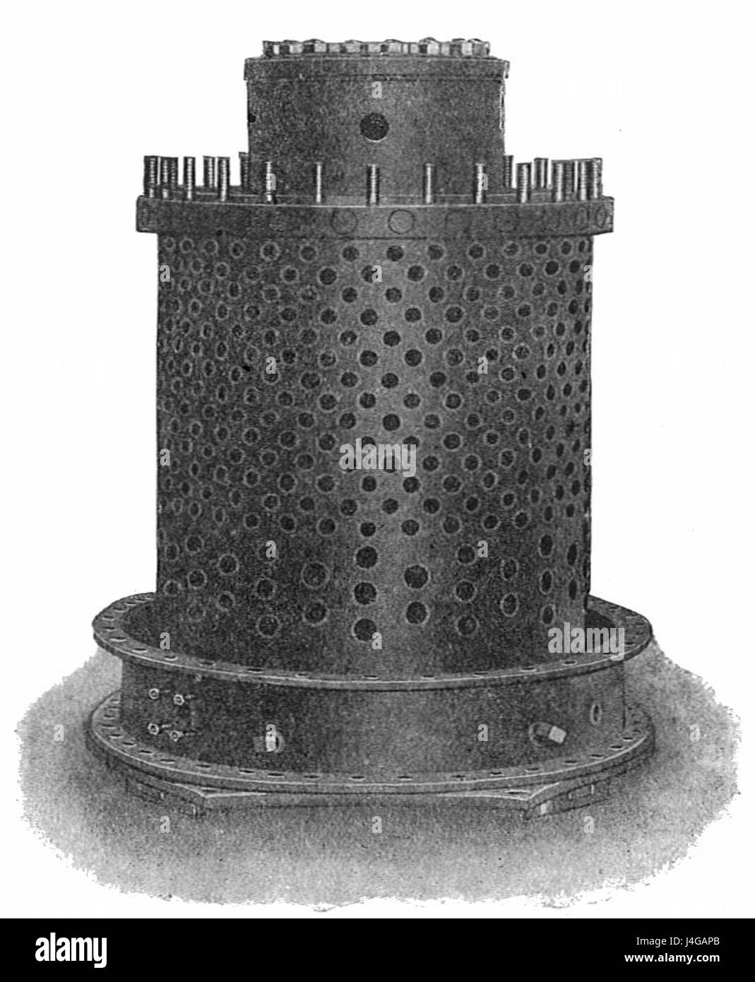 Straker boiler, outer shell removed (Rankin Kennedy, Modern Engines ...