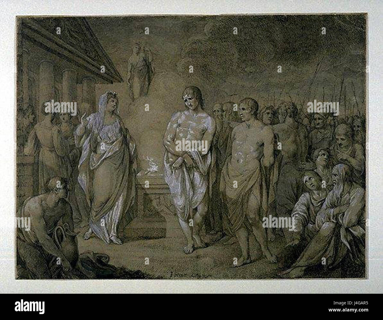 'Strutt Iphigenia' refers to an artwork or illustration by the English ...