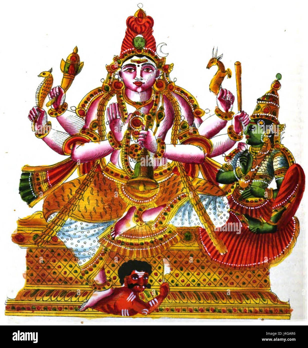 Sukhasana is a seated posture often associated with Hindu deities ...