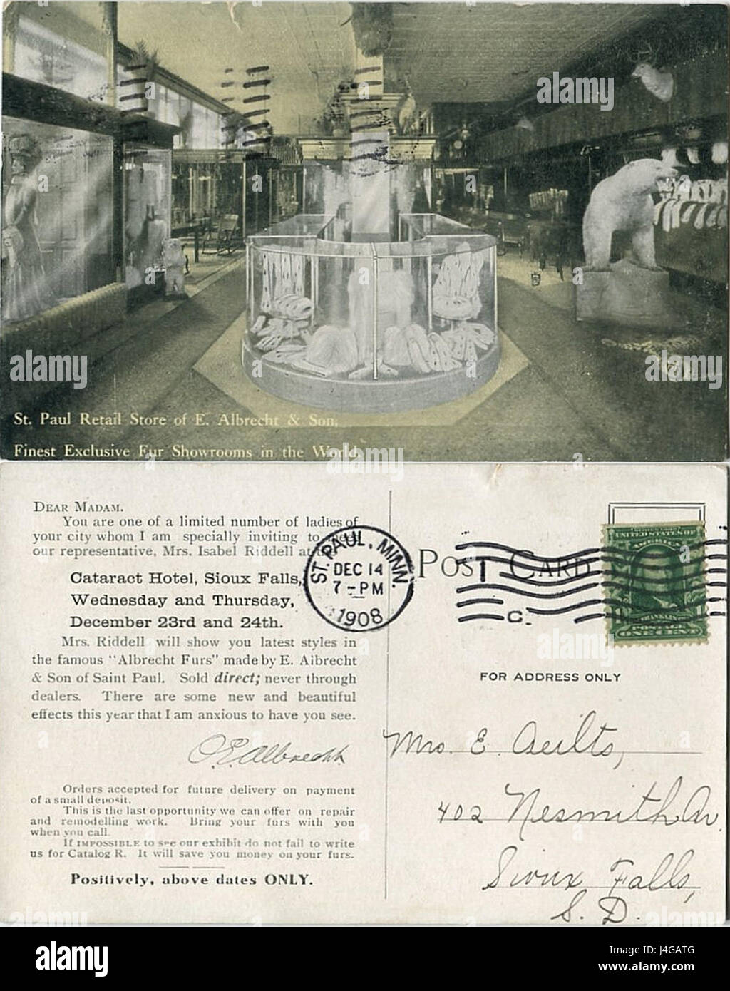 St. Paul Retail Store of E. Albrecht & Son (Furs) (1908 Stock Photo - Alamy