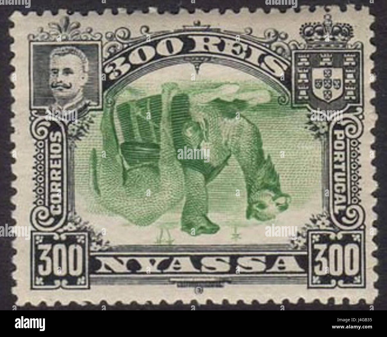 The Nyassa 300 Reis invert is a rare and valuable stamp from the Nyassa ...
