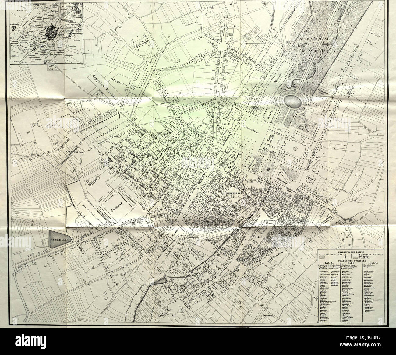 Stuttgart map hi-res stock photography and images - Alamy
