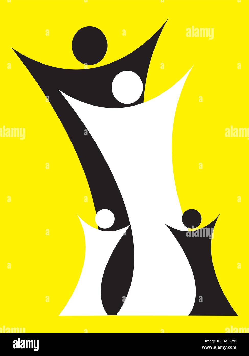 Stylized family hi-res stock photography and images - Alamy