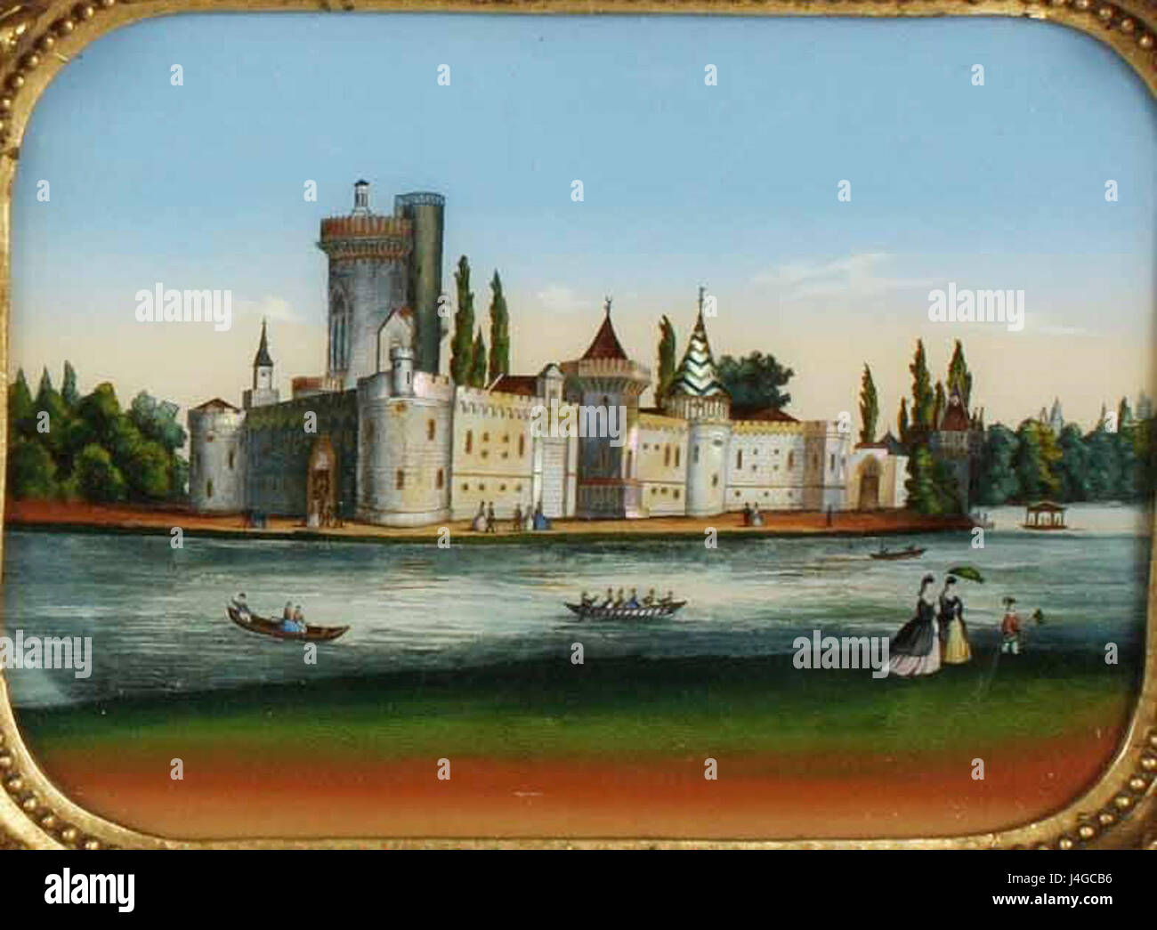 Schloss Laxenburg 2H19Jh Stock Photo - Alamy