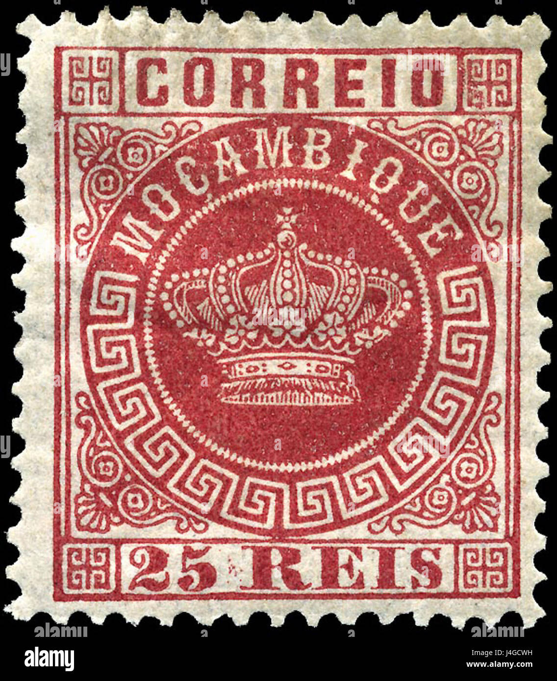 The 1877 Mozambique 25-reis stamp is a notable historical artifact from ...