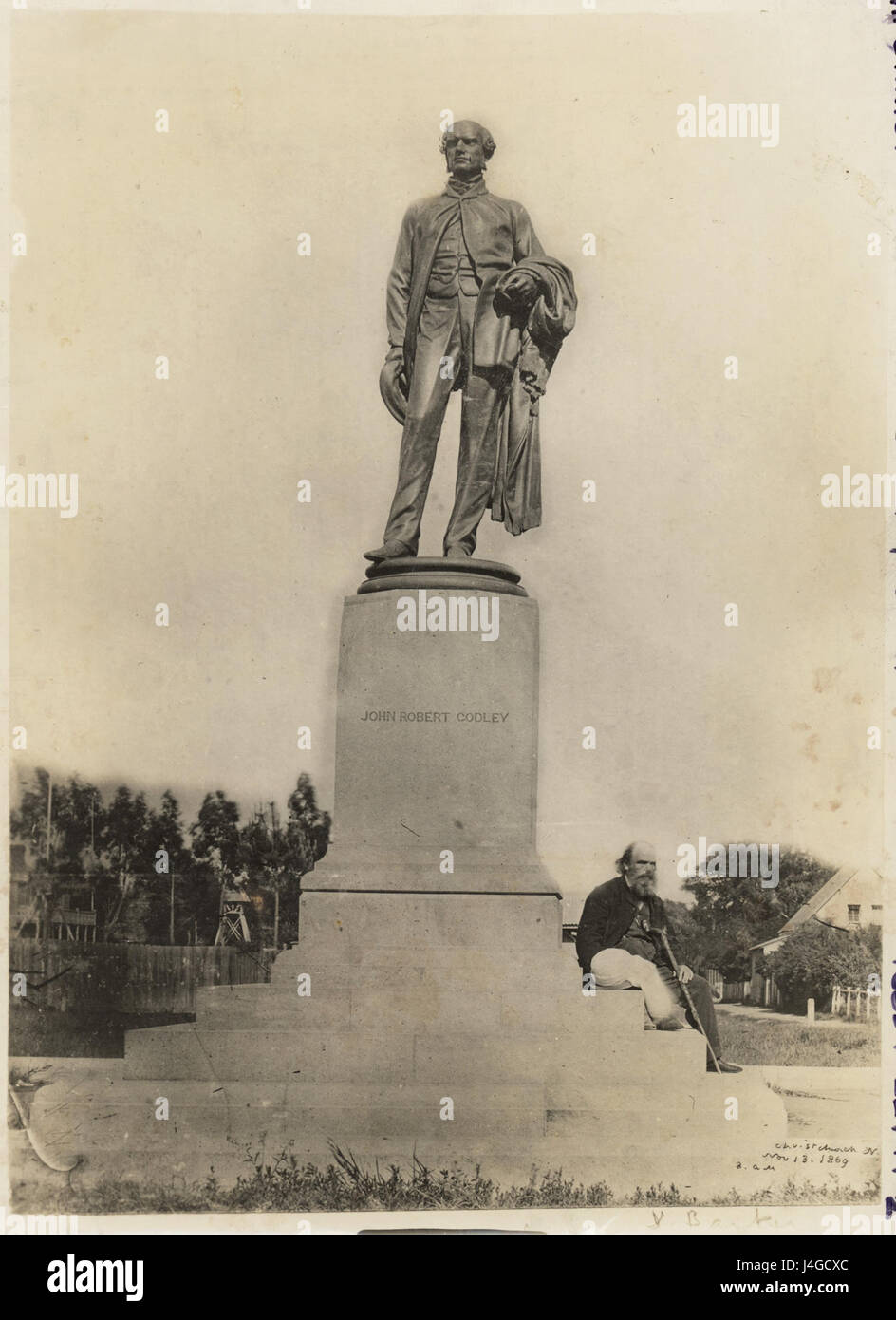 This statue commemorates John Robert Godley, an important figure in New ...