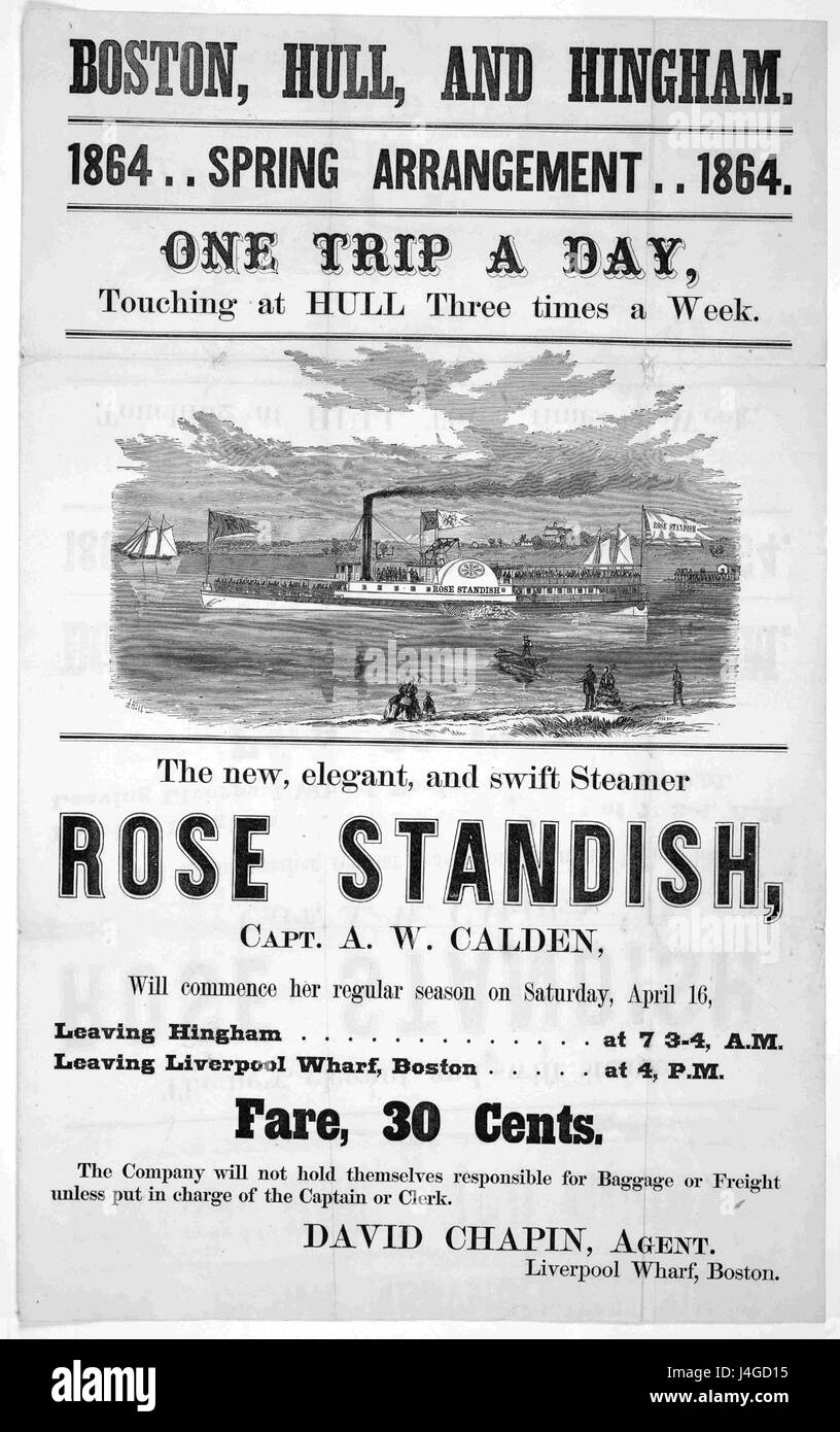 The Steamer Boston was a steamship operating between Hull and Hingham ...