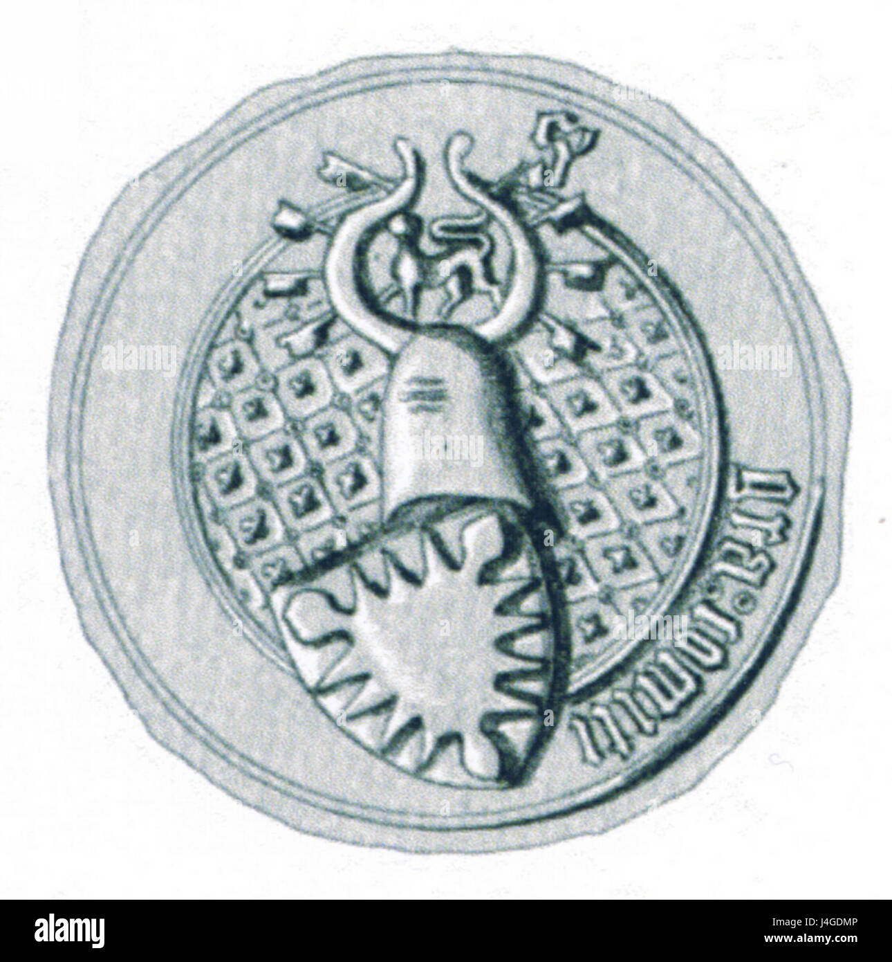 The Seal of Heinrich II, Duke of Holstein-Rendsburg, is a medieval ...