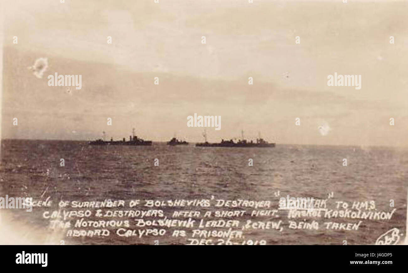 A historical event where the ship Spartak was captured by the British ...