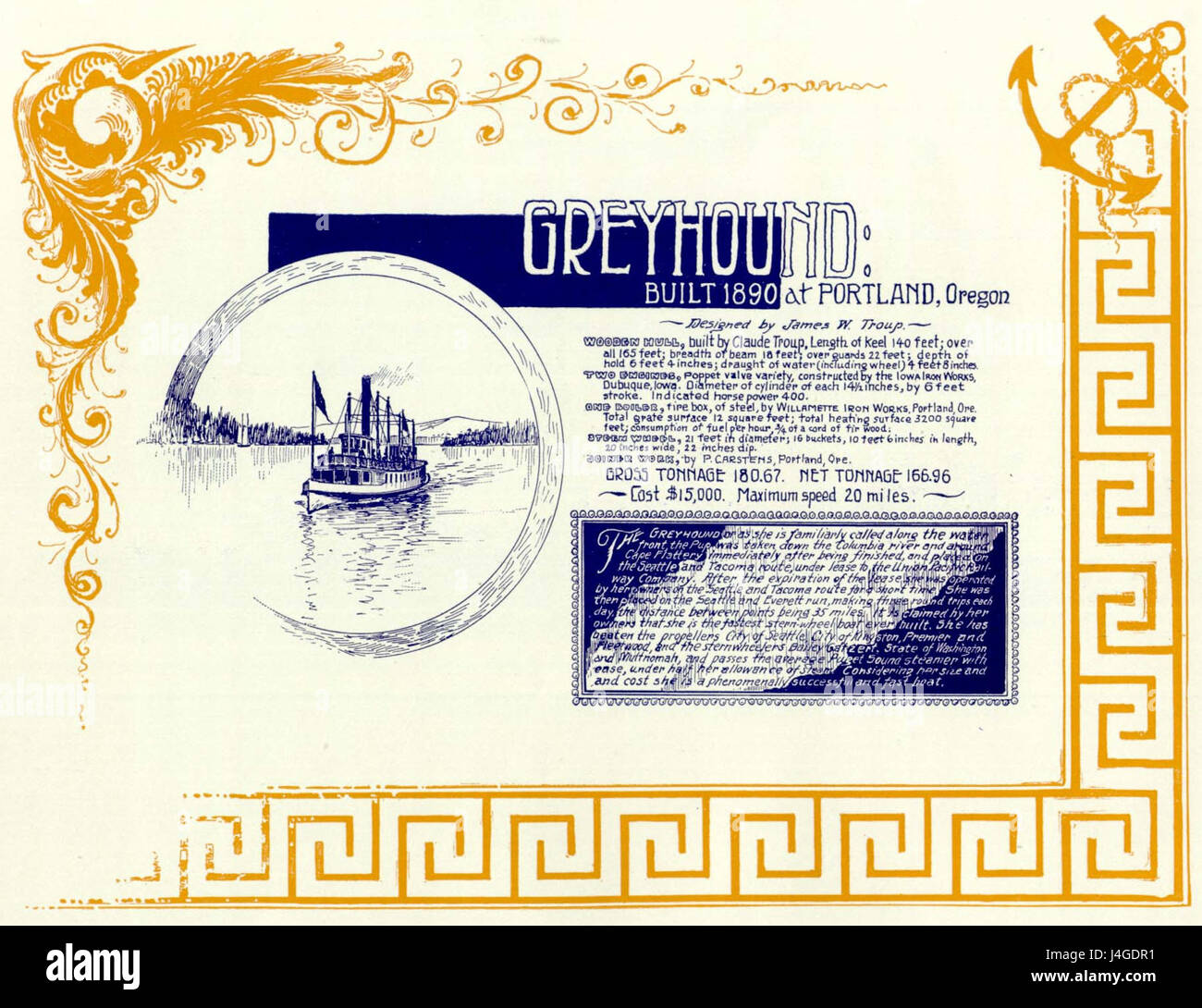 Steamboat Greyhound (Stanton drawing Stock Photo - Alamy