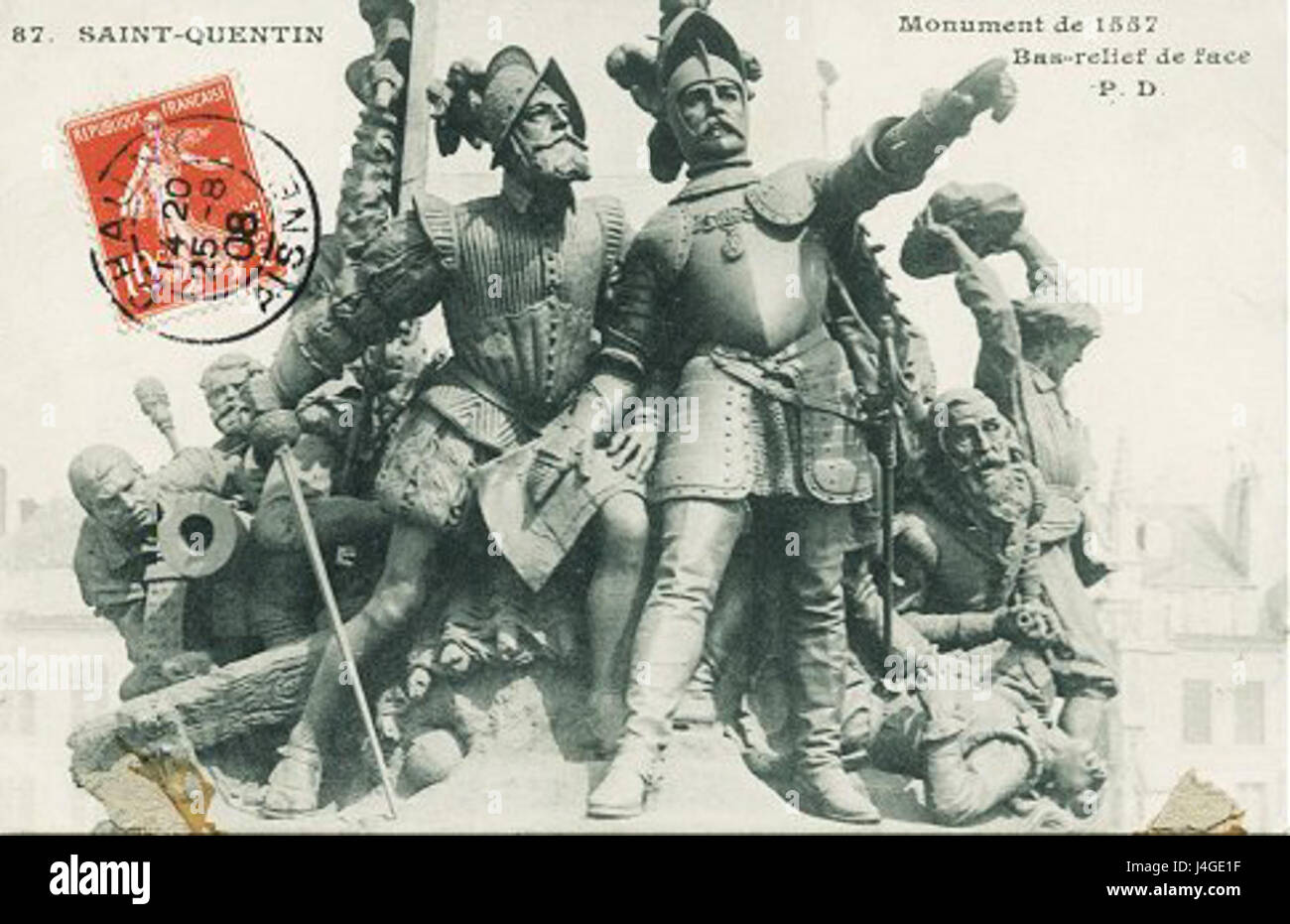 St Quentin monument Stock Photo - Alamy