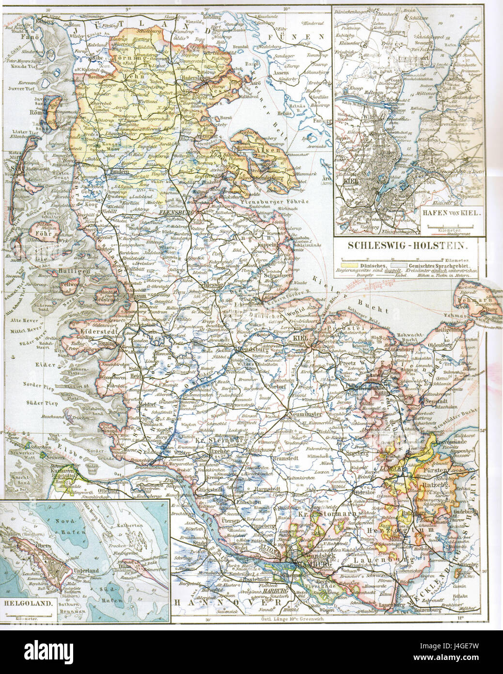 Schleswig Holstein, a region in Germany, is depicted in this 1909 work ...