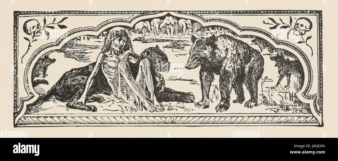 An illustration for the title 'How Fear Came,' depicting themes of fear ...