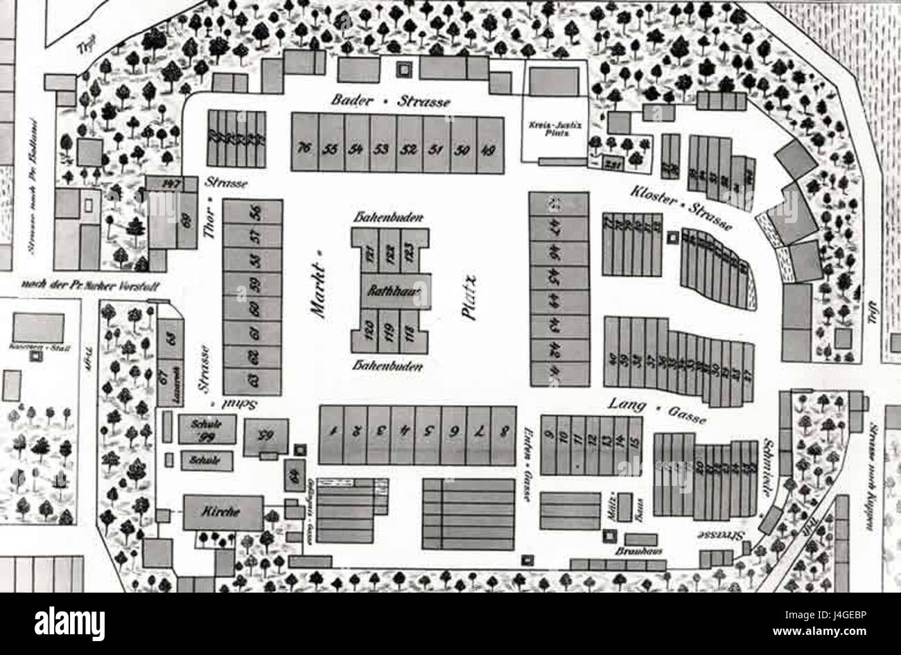 The Saalfeld Stadtplan is a historical city map, offering a detailed ...