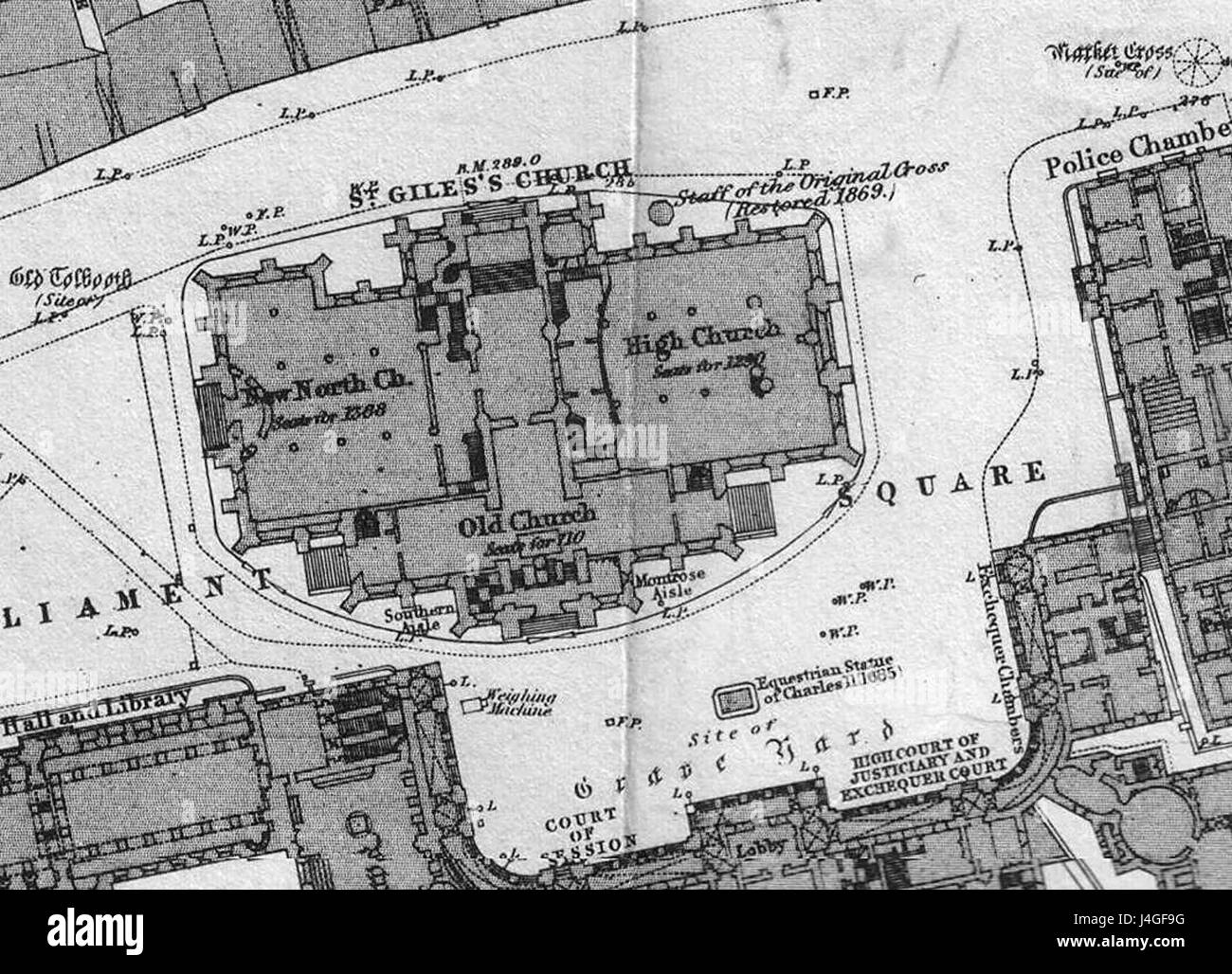 St Giles 1877 Stock Photo - Alamy