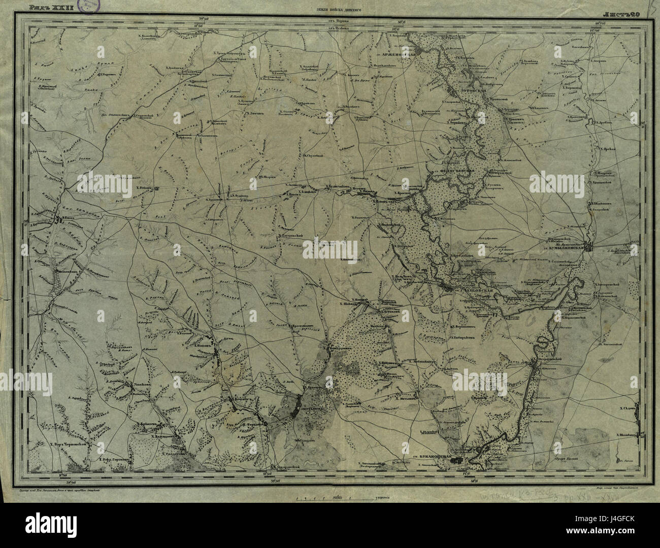 Shubert map R22L20 Stock Photo - Alamy