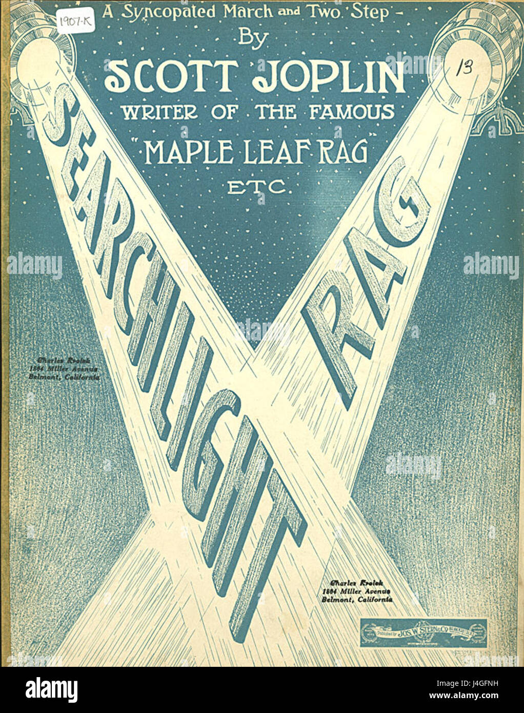 The 'Searchlight Rag' refers to a musical work, and this title likely ...
