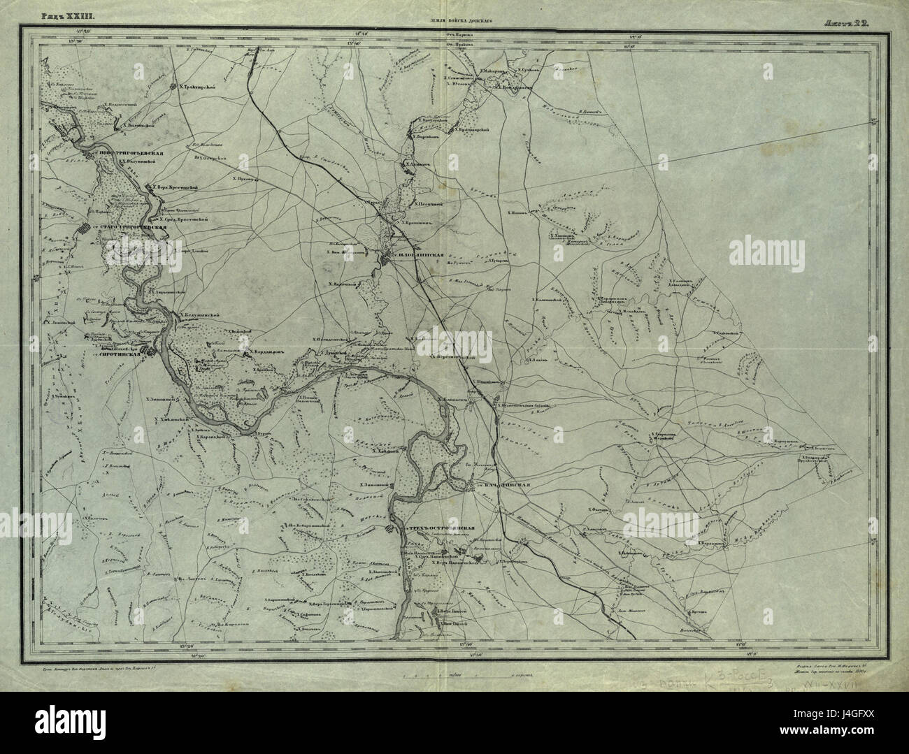 Shubert map R23L22 Stock Photo - Alamy