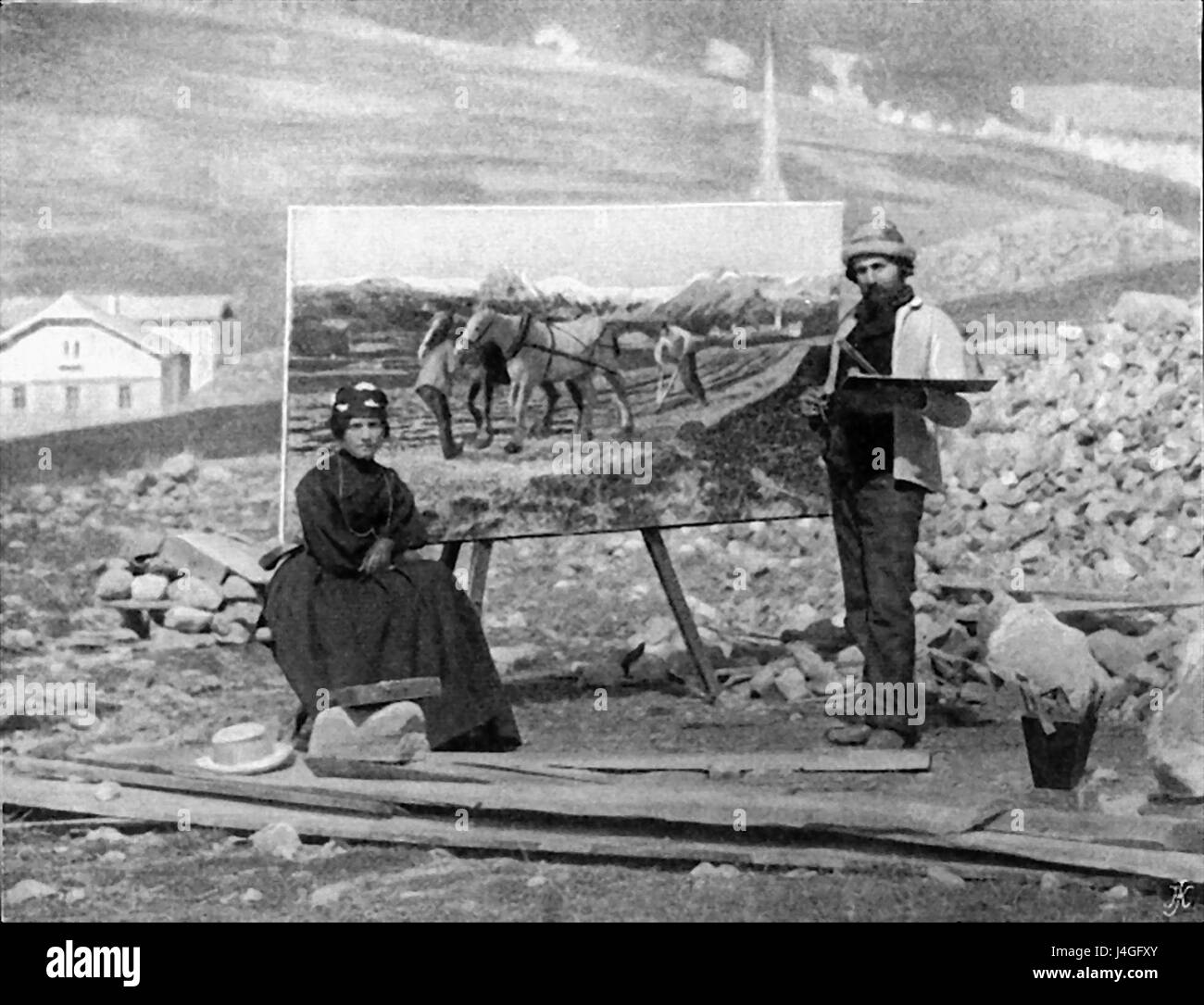 Segantini und Gattin Stock Photo - Alamy