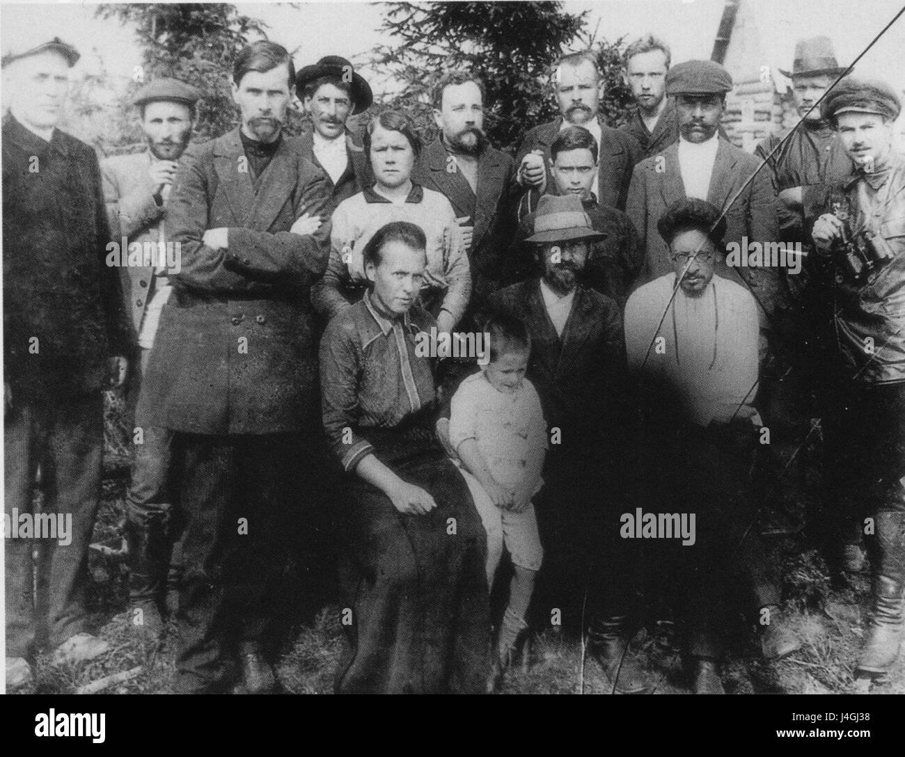 This image depicts key figures of the Bolshevik movement in Siberia ...