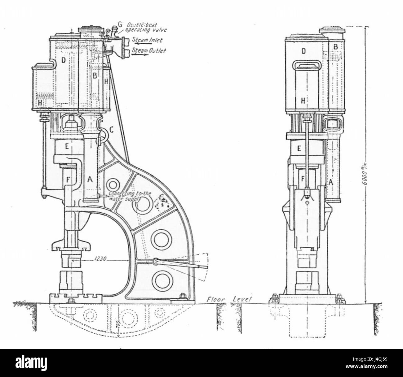Steam hammer, 19th century Cut Out Stock Images & Pictures - Alamy