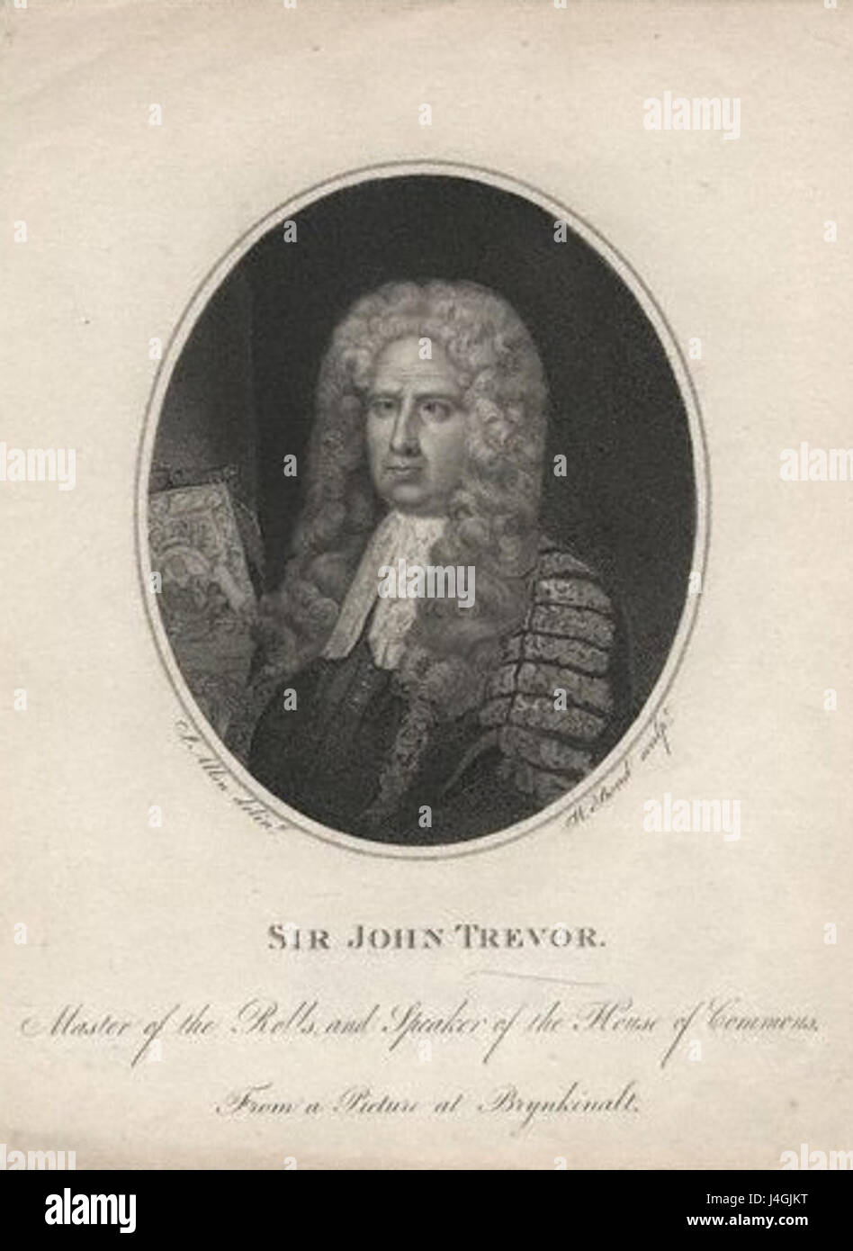 Sir John Trevor by William Bond Stock Photo - Alamy