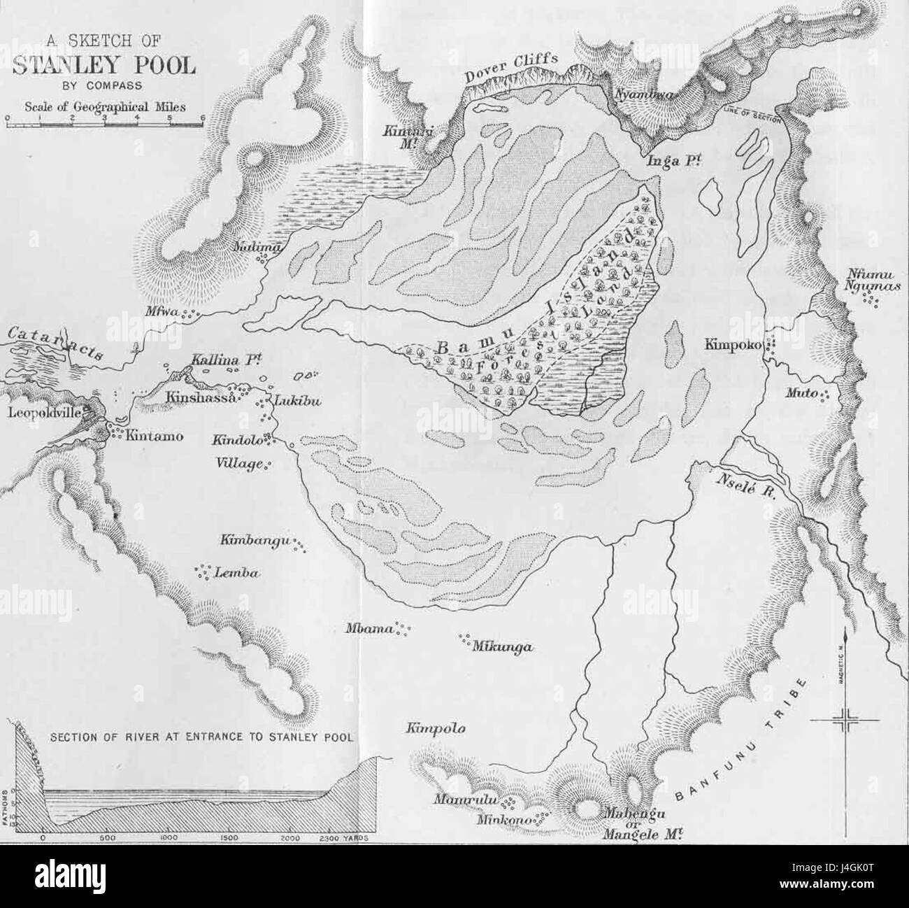 Map Of Stanley Black and White Stock Photos & Images - Alamy