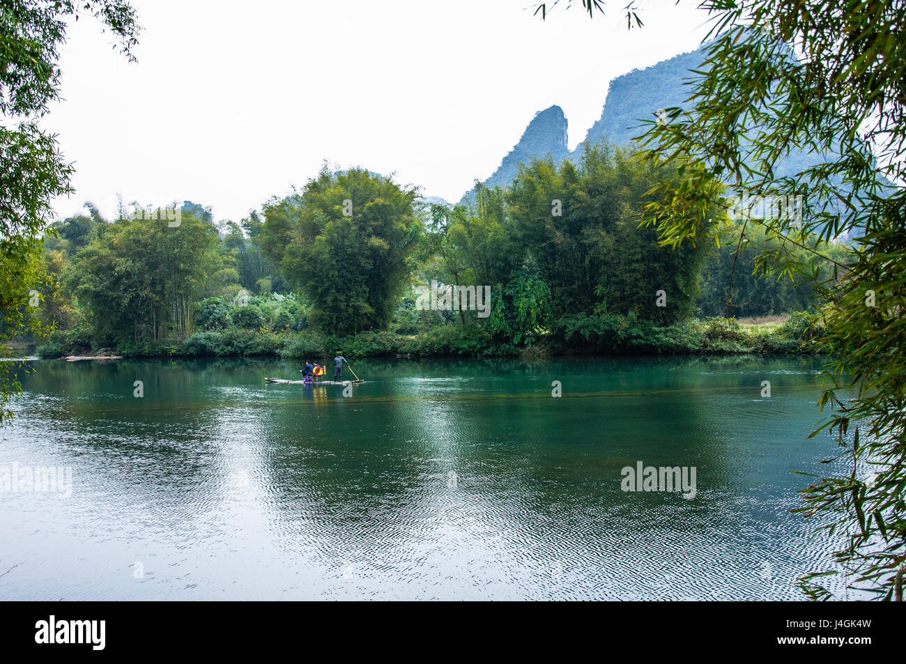 Beautiful river and mountains scenery Stock Photo - Alamy