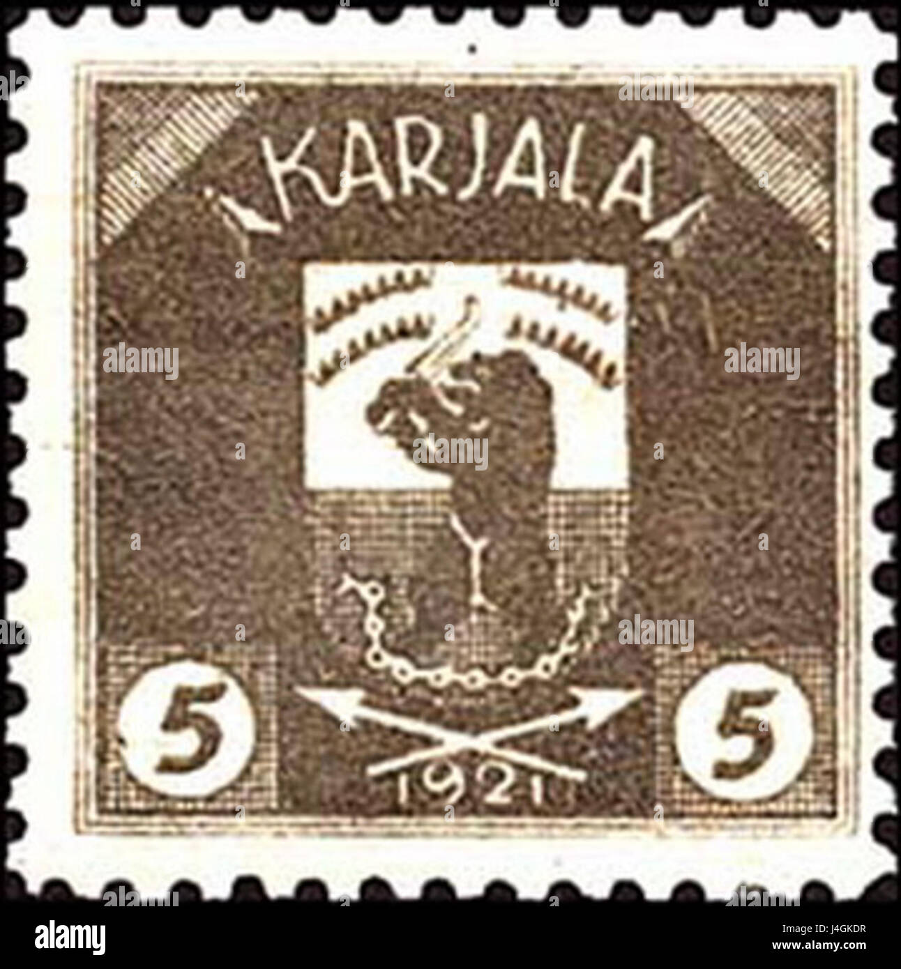 Stamp of Karelia.1922 Stock Photo - Alamy