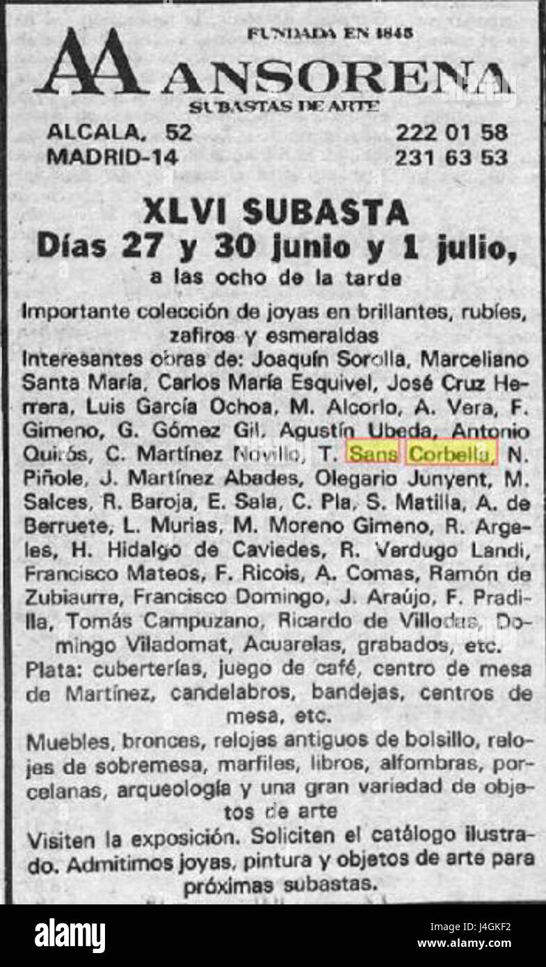 Subasta de Sansco Stock Photo - Alamy