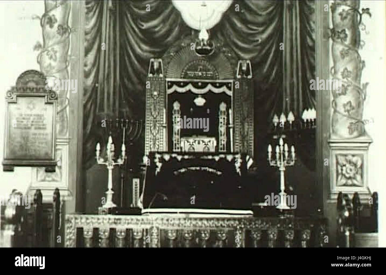 The interior of the Synagogue in Alsfeld, photographed in 1905 ...